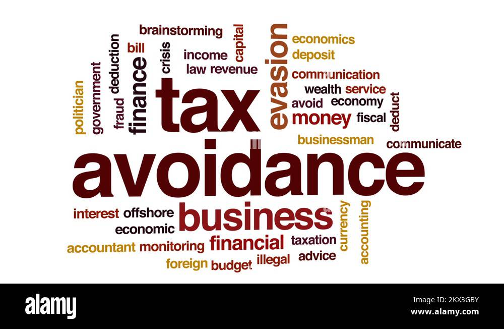 Tax avoidance animated word cloud, text design animation Stock Video ...