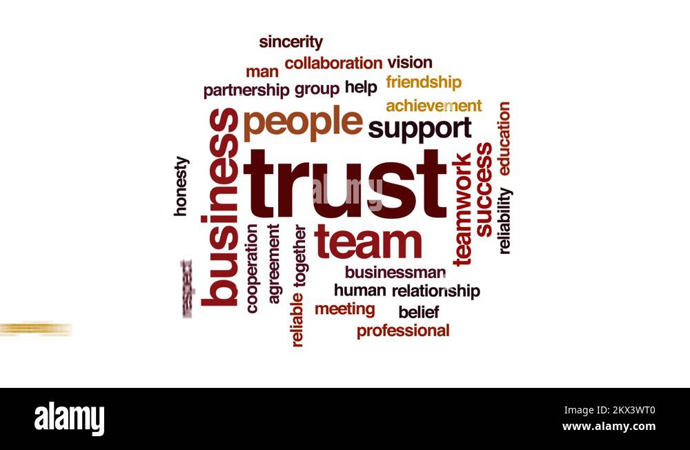 Trust animated word cloud, text design animation Stock Video Footage ...