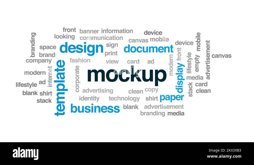 Mockup animated word cloud, text design animation Stock Video Footage ...