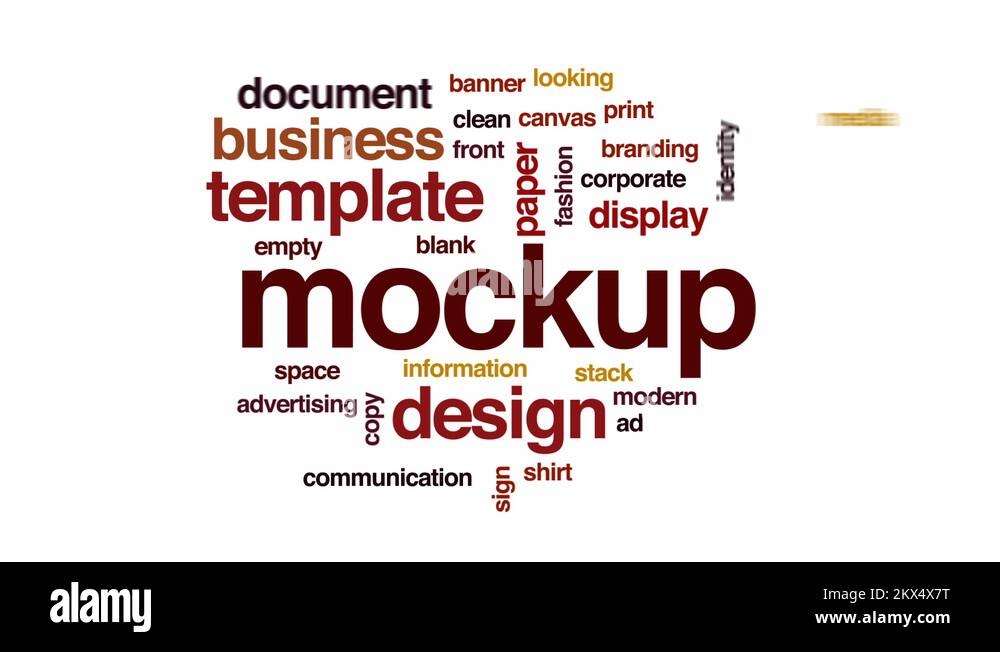 Mockup animated word cloud, text design animation Stock Video Footage ...