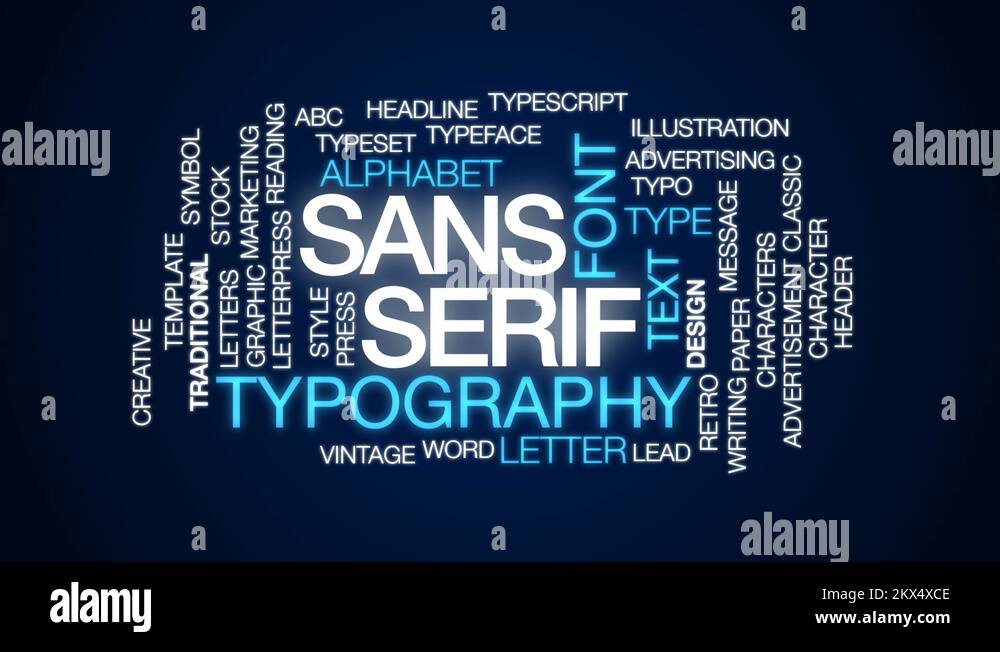 Sans serif animated word cloud, text design animation Stock Video ...