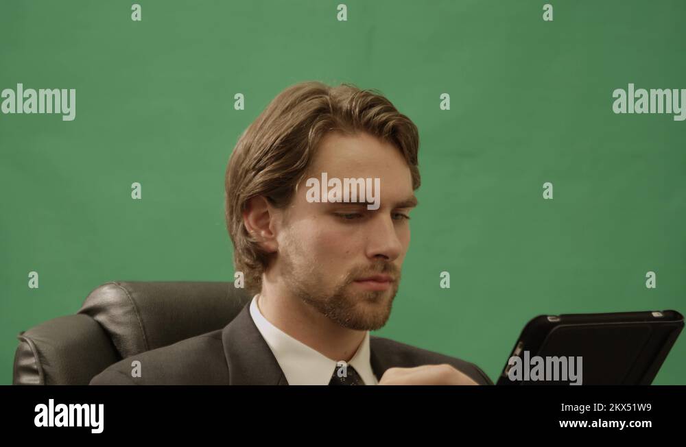 Corporate office executive Working - Green Screen Stock Video Footage ...