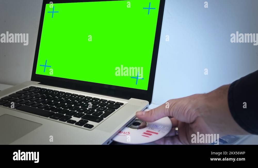 Man Hacking Green Screen Laptop With Virus, Zoom In Stock Video Footage ...