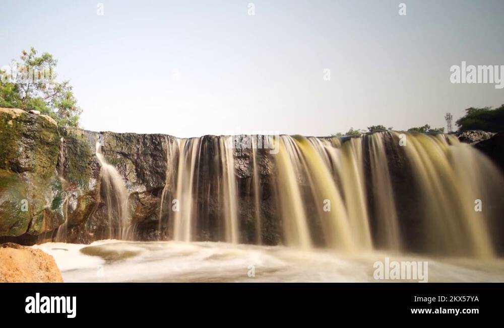 Water pollution in Parigi Waterfall Bekasi Indonesia Stock Video ...