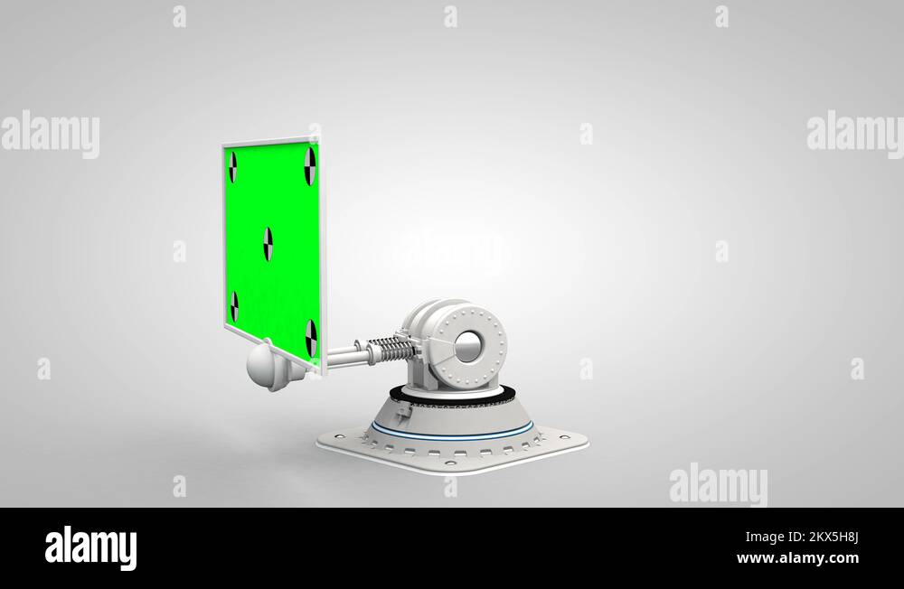 White robotic arm hold and moving green screen Stock Video Footage - Alamy