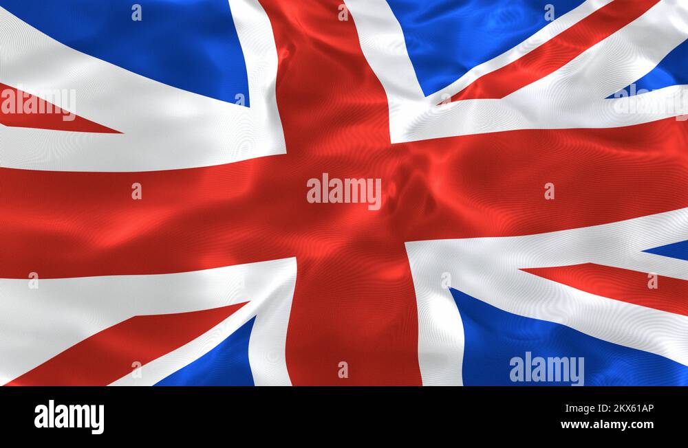 National flag of the United Kingdom of Great Britain 3D looping ...