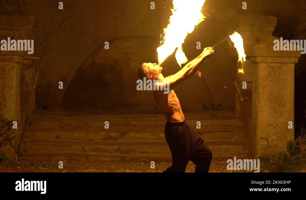 Fire breathing stunt Stock Videos & Footage - HD and 4K Video Clips - Alamy
