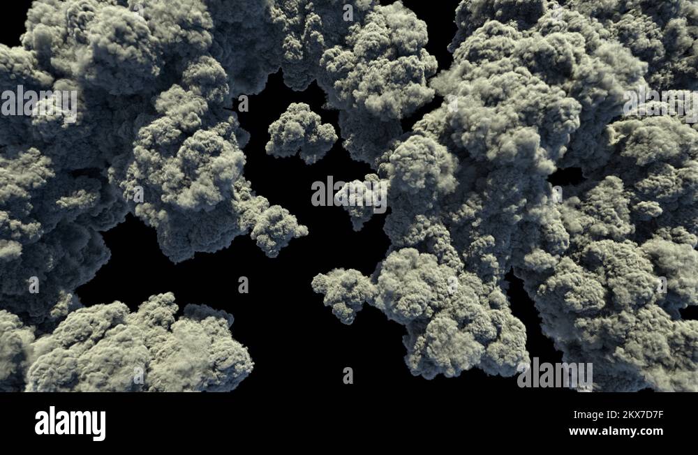 Massive smoke eruption from top view in day light Stock Video Footage ...