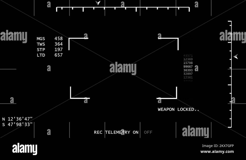 Animated Night Vision / Weapons Locked Overly 4K Template Stock Video ...