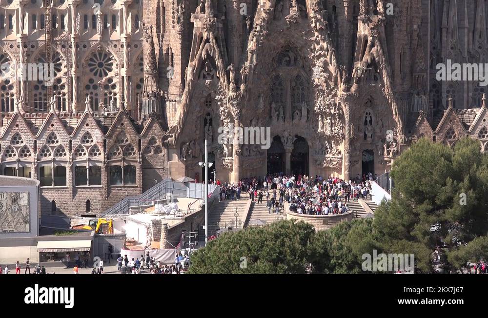 Sagrada Familia Sacred Family church cathedral in Barcelona Spain ...