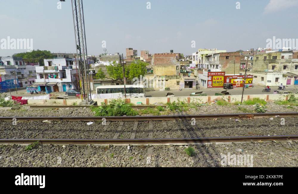 (09 of 10) Indian Railway, Train Track and Landscape, India, Real Time ...