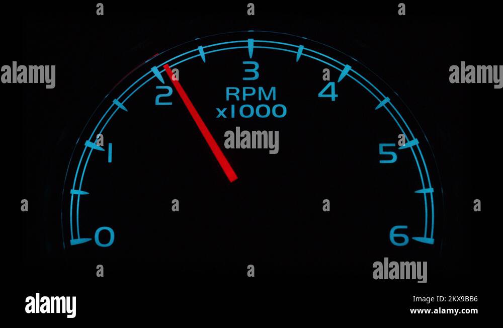 Tachometer/RPM gauge revving, closeup Stock Video Footage - Alamy