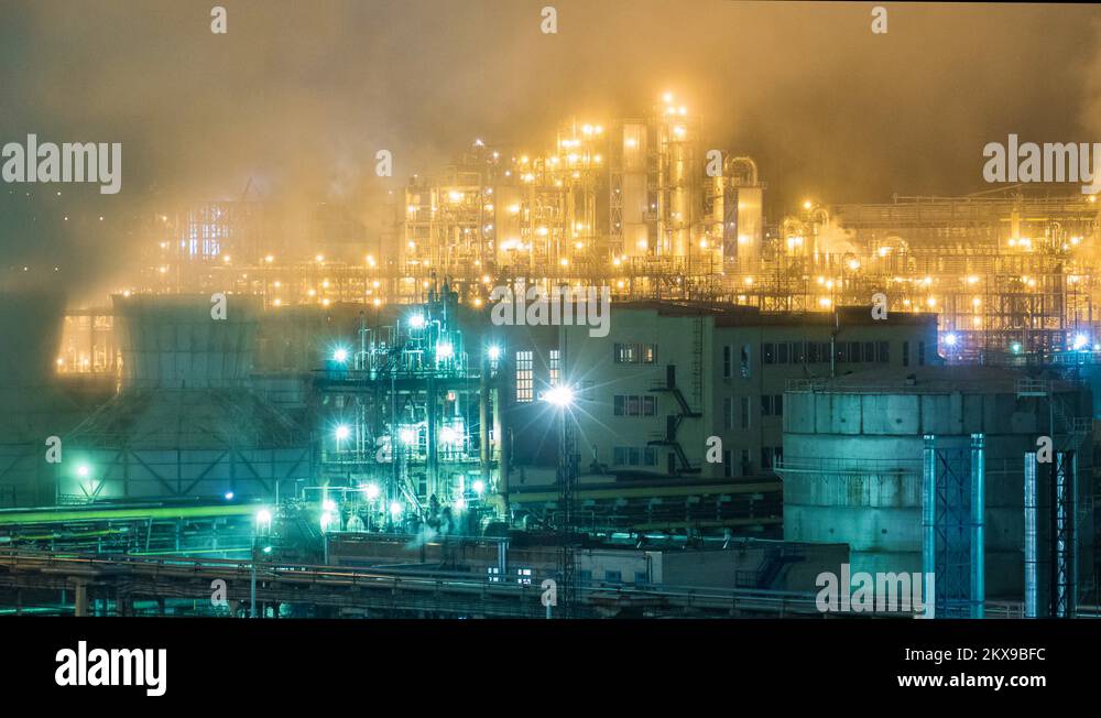 Oil refinery night architecture Stock Videos & Footage - HD and 4K ...