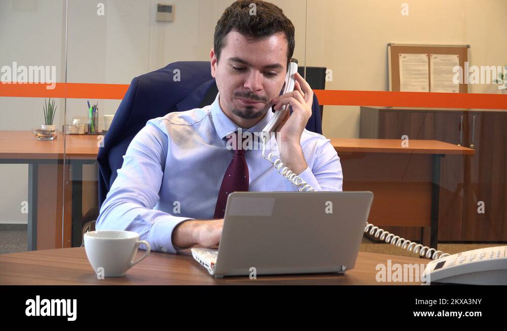 Anger angry phone call customer conversation business people work ...