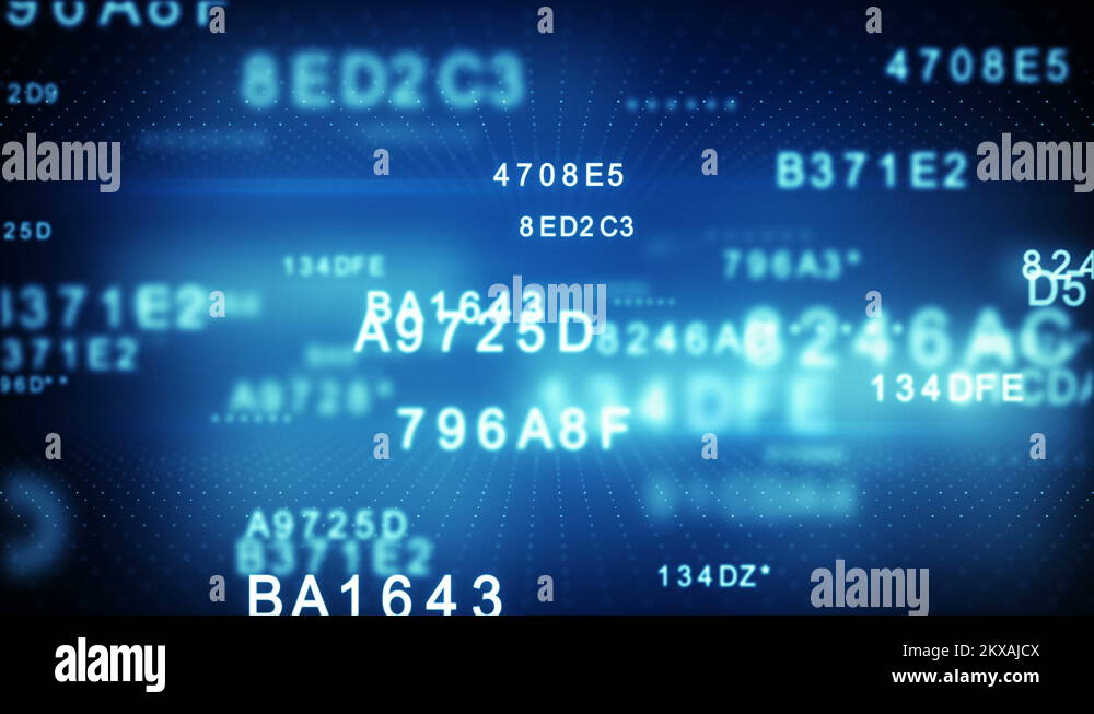 Decryption of blue digital data code seamless loop animation 4k UHD (3840x2160 Stock Video ...
