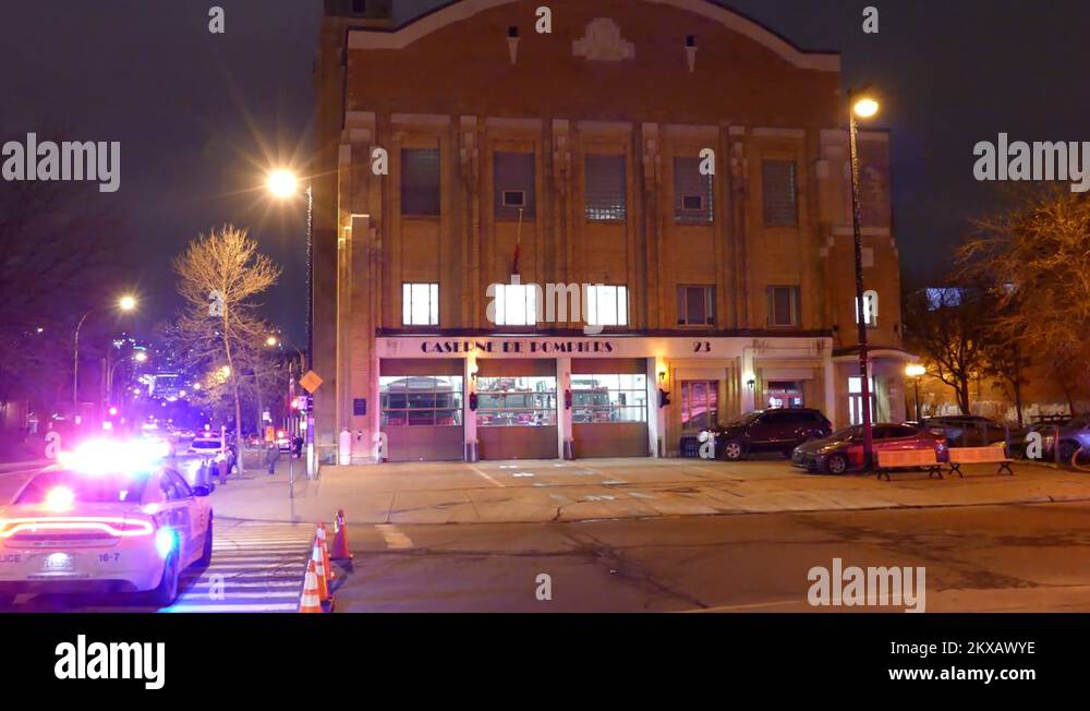 Police Blocking Taped Crime Scene Near Fire Station Stock Video Footage ...