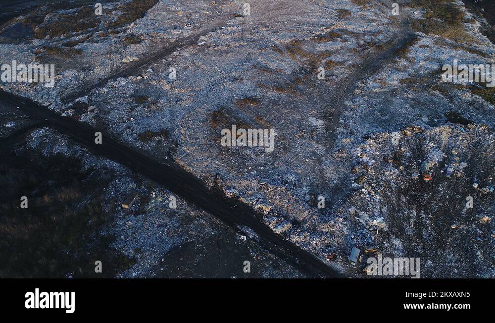 Top view: pollution, dumping of garbage in city Stock Video Footage - Alamy