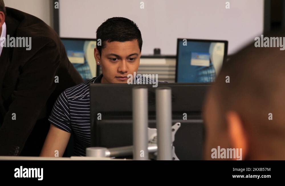 Male teacher computer classroom Stock Videos & Footage - HD and 4K ...