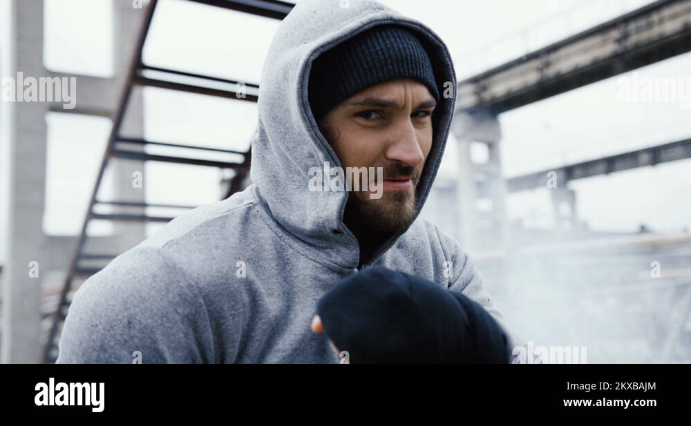 Portrait male boxer punching camera Stock Videos & Footage - HD and 4K ...