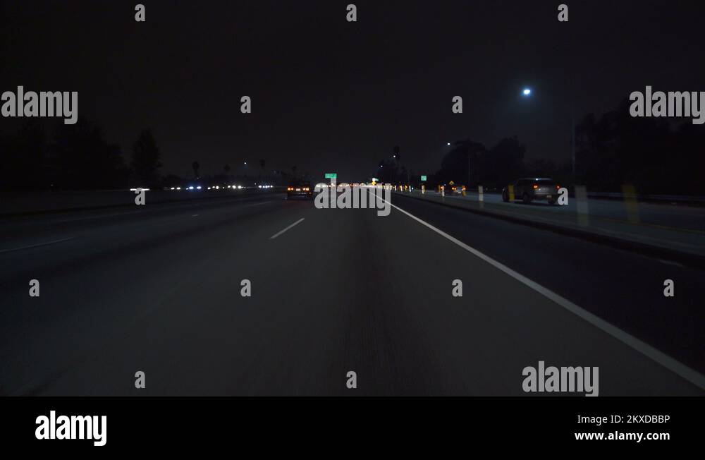 Los Angeles Freeway I10 Driving Plate 03 West Bound Stock Video Footage ...