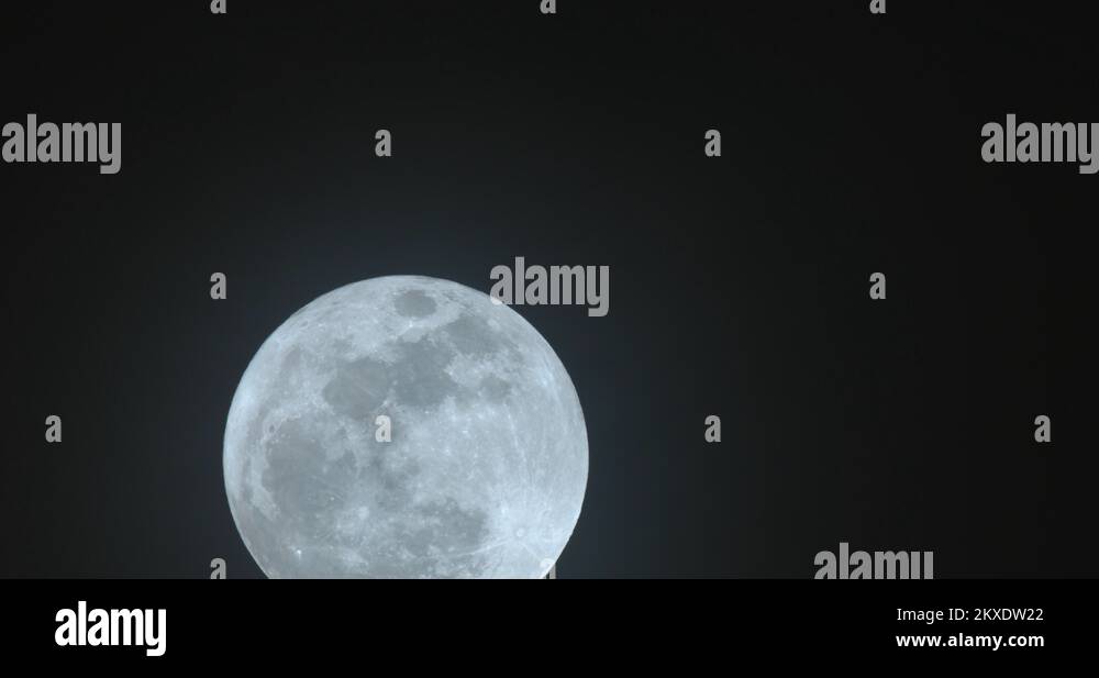 Real moon at largest also known as super moon Stock Video Footage - Alamy