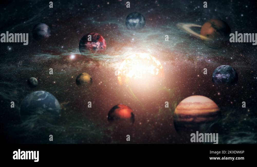 Solar System Planets Orbits Around Sun Stock Video Footage - Alamy