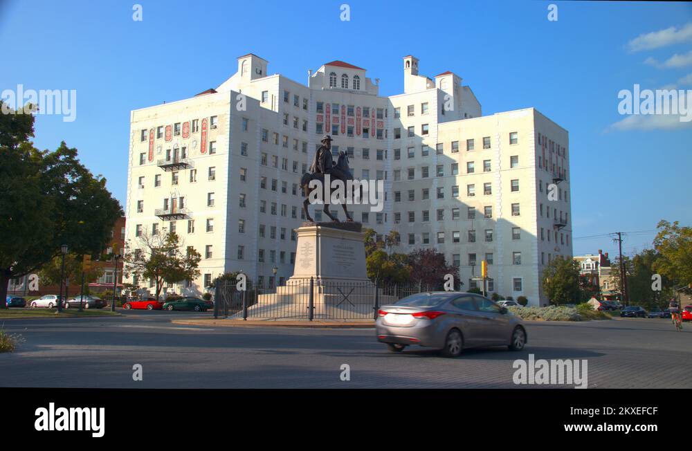 Richmond VA General JEB Stuart Monument Statue Stock Video Footage - Alamy