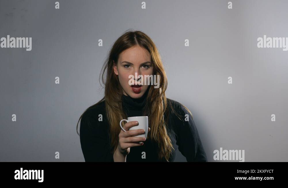 Coffee drinking female model Stock Videos & Footage - HD and 4K Video ...