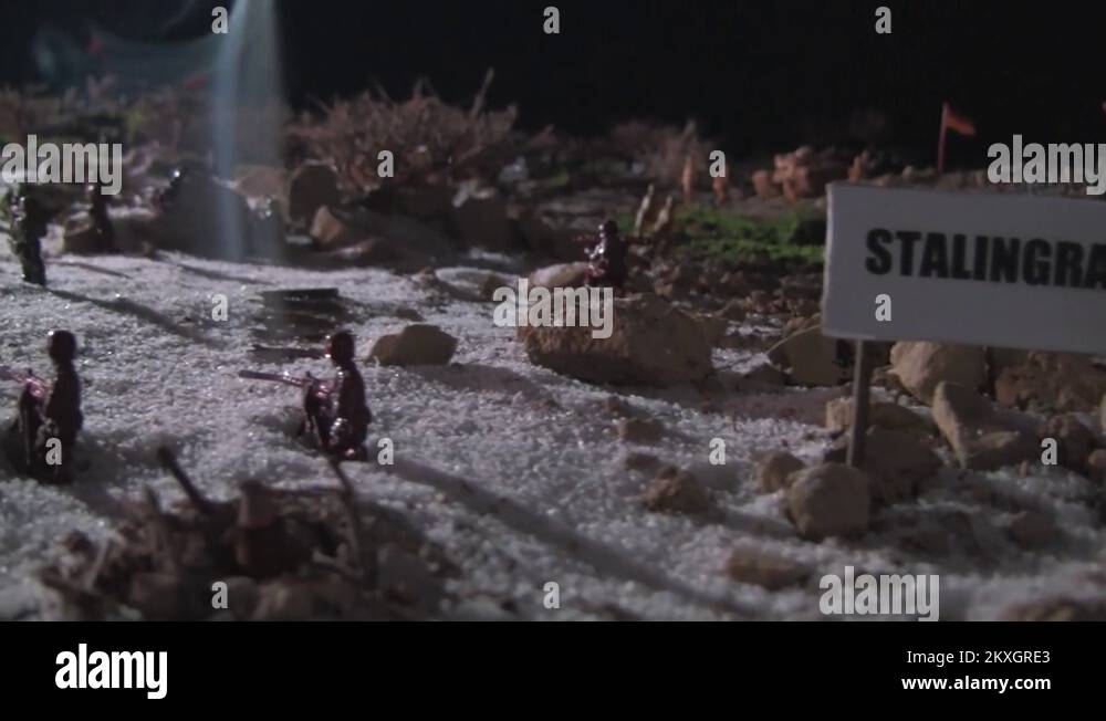 WW2 Miniature scale model representing the Battle of Stalingrad Stock ...