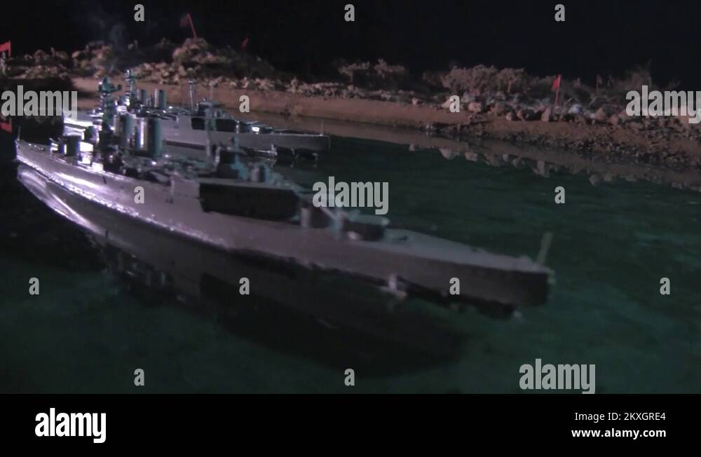 WW2 Miniature scale model representing the D-Day Stock Video Footage ...