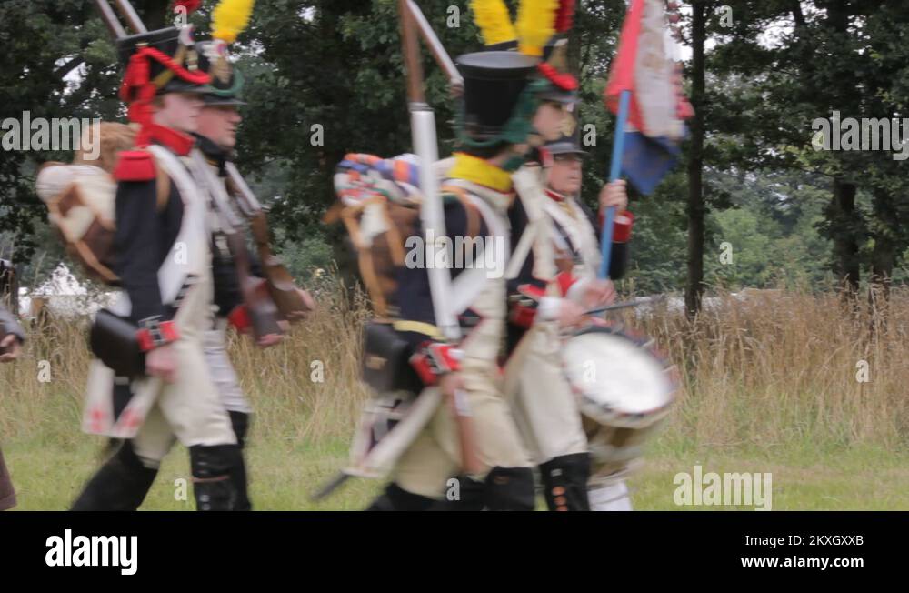 French troops marching Napoleonic era Stock Video Footage - Alamy