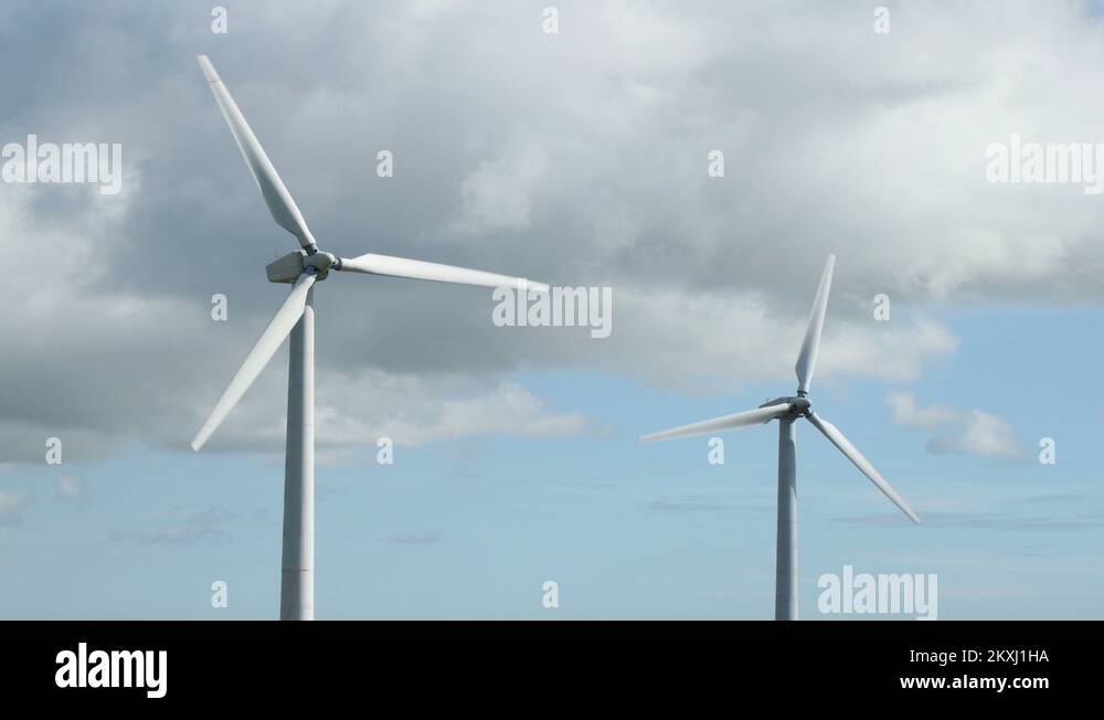 Two wind turbines Stock Videos & Footage - HD and 4K Video Clips - Alamy