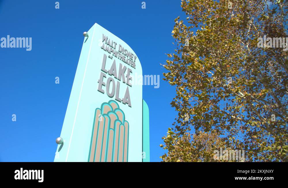 Orlando FL Walt Disney Amphitheater at Lake Eola Exterior Signage Stock ...