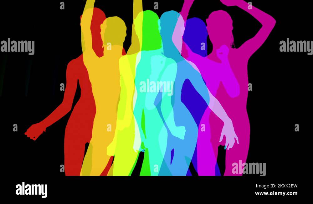 silhouette shadow dancer disco party woman Stock Video Footage - Alamy