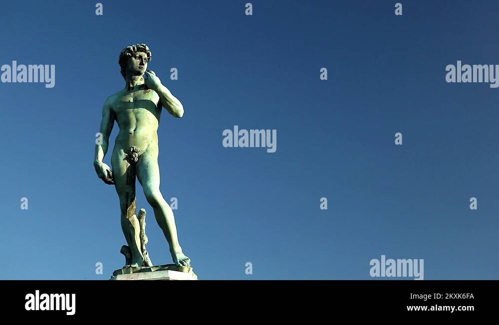 Florence, Italy, Symbol, David Statue in Piazzale Michelangelo ...