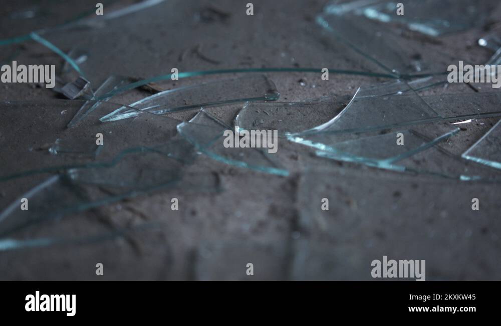 Shattered Broken Glass Stock Video Footage - Alamy