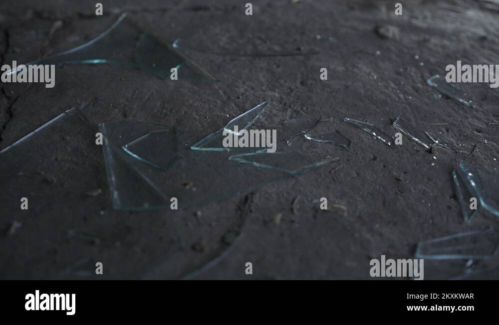 Shattered Broken Glass Stock Video Footage - Alamy