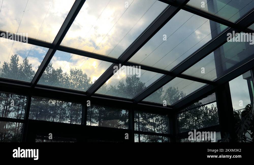 A windowed ceiling of a luxurious house Stock Video Footage - Alamy