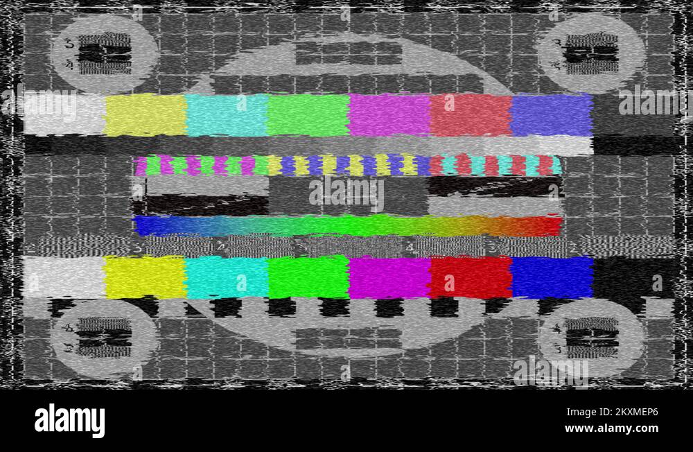 Loopable: Old Analog CRT TV Screen Shows Soviet UEIT Screen Test ...