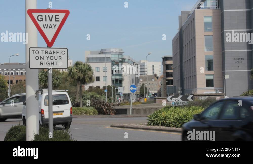 Give way and roundabout sign Stock Videos & Footage - HD and 4K Video ...