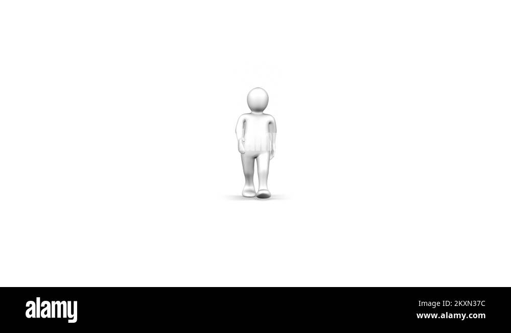 3d man walking and thinking Stock Video Footage - Alamy