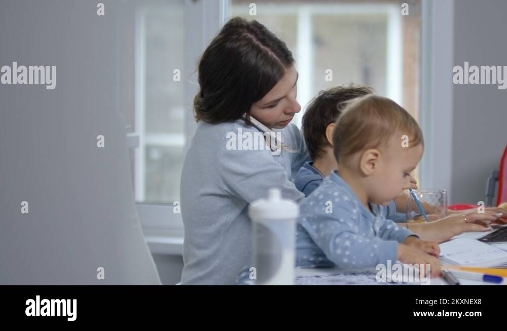 Working mother children Stock Videos & Footage - HD and 4K Video Clips ...