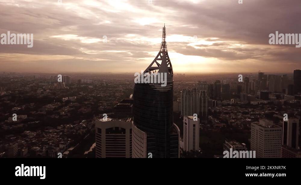 Landscape of office building tower in Jakarta Stock Video Footage - Alamy