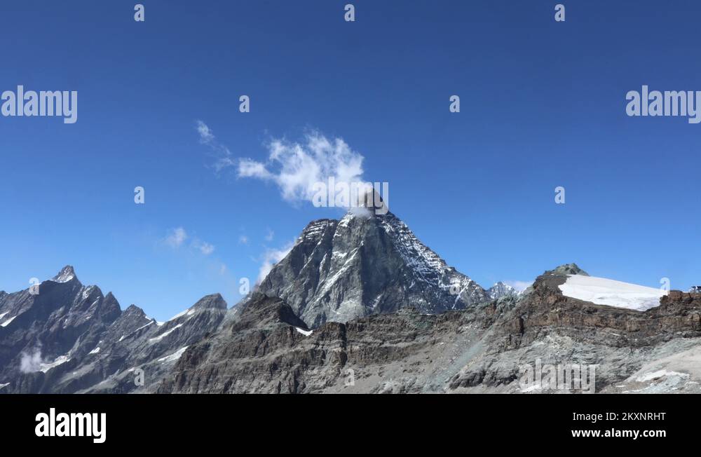 The Matterhorn (Monte Cervino) is a pyramidal-shaped colossus on ...