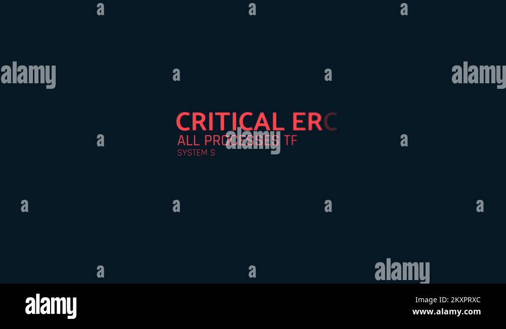 Critical Error Message Flashing On Screen Computer Malfunction
