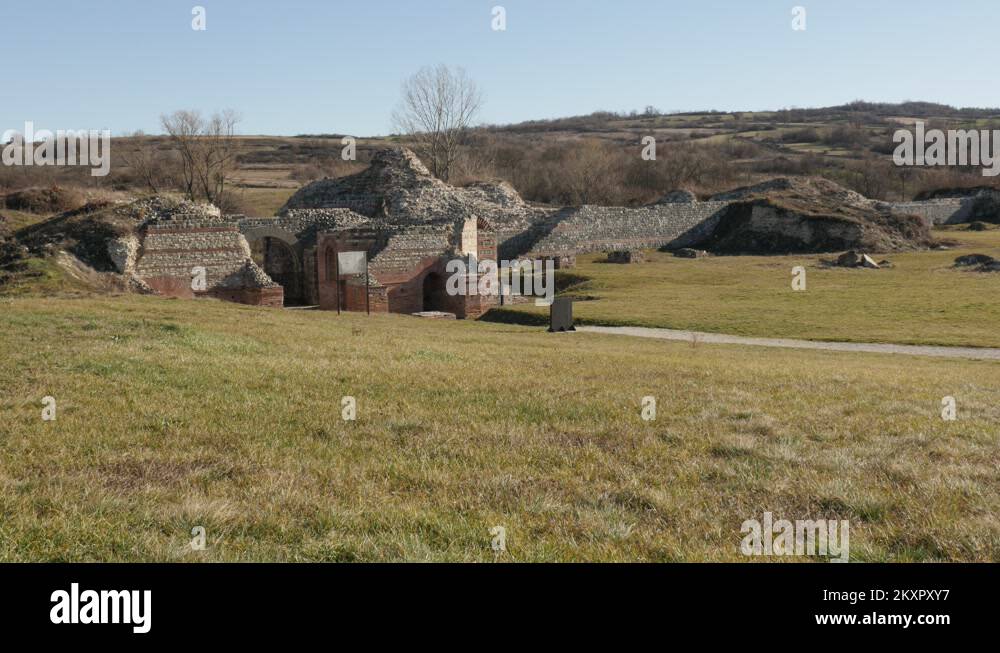 Ancient Felix Romuliana built by Roman Emperor Galerius Stock Video ...