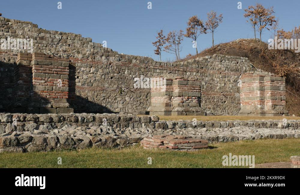 Ancient Roman complex of palaces and temples Felix Romuliana built by ...