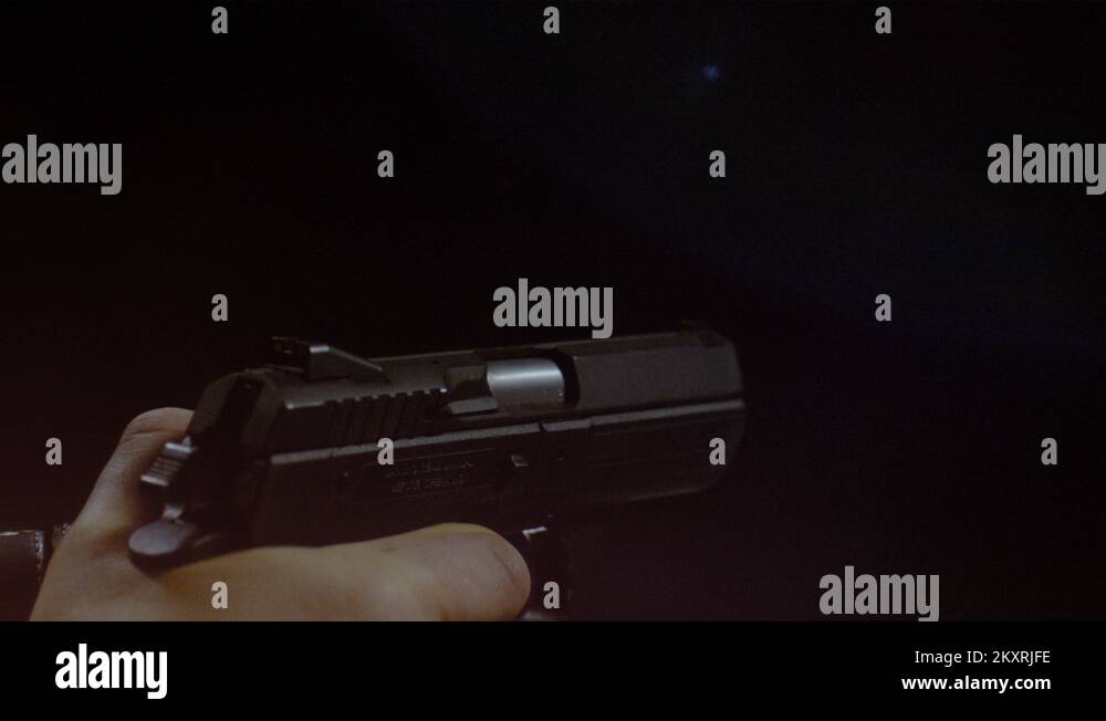 Gun firing two bullets, Ultra Slow Motion Stock Video Footage - Alamy
