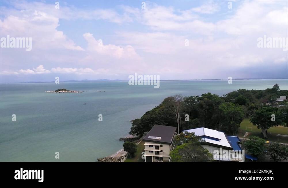 Pan view of the cityscape of Penang city, the Georgetown, in Malaysia ...