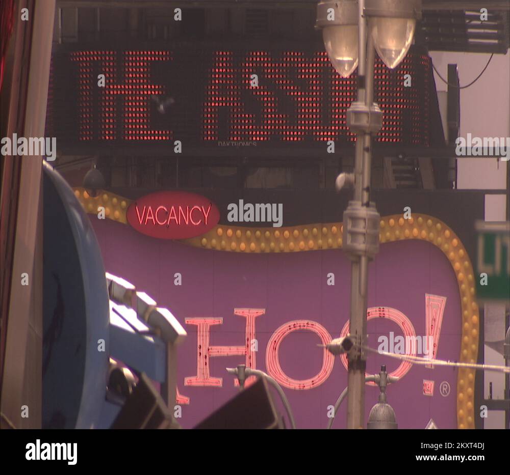 Cluster of flashing signs in Times Square Stock Video Footage - Alamy